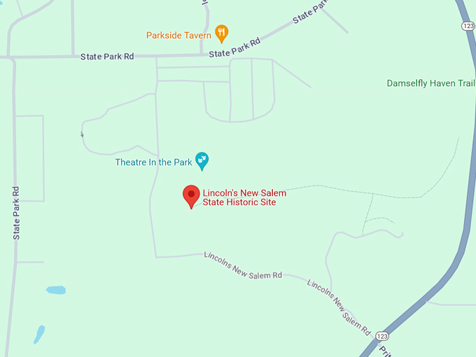 lincoln's new salem state historic site 10 map