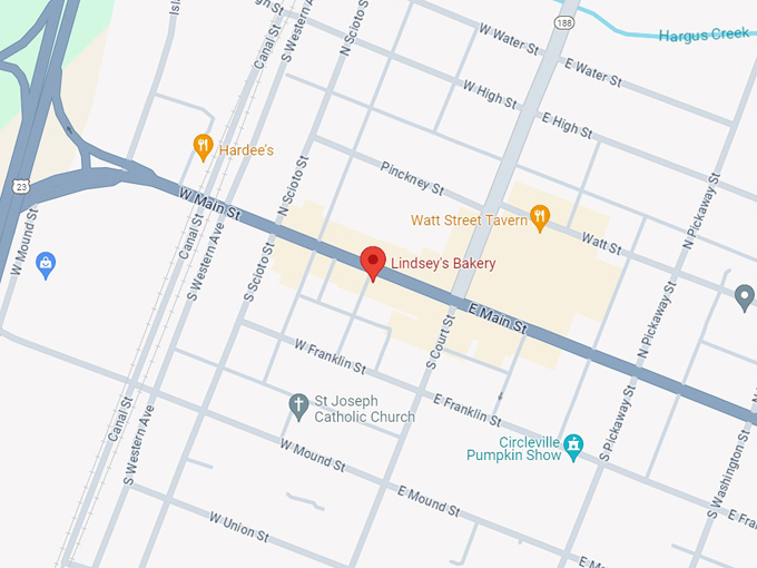 lindsey&rsquo;s bakery 10 map