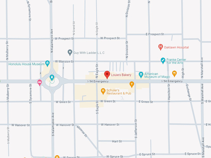 louie's bakery 10 map