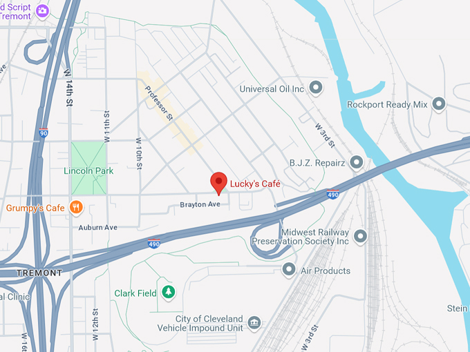 lucky's caf&eacute; 10 map