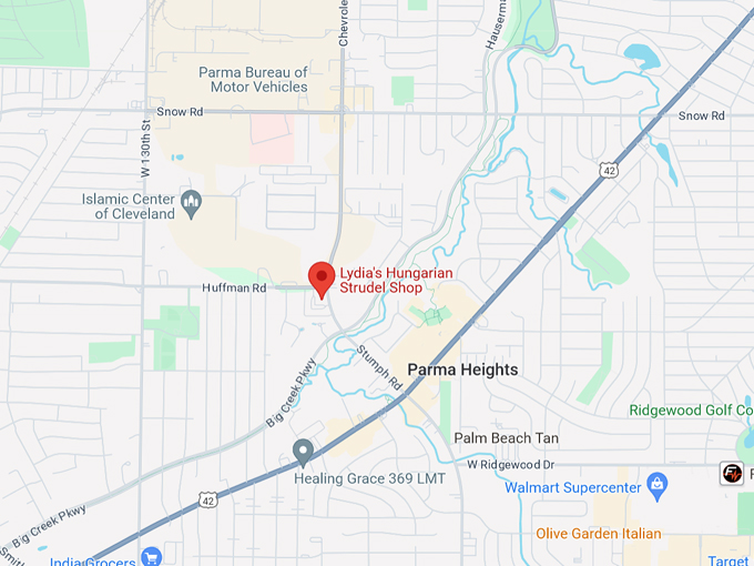 Lydia's Hungarian Strudel Shop 10 Map