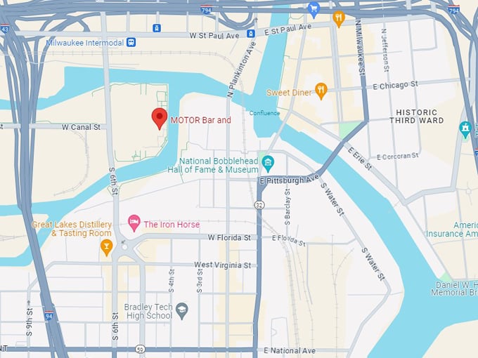 motor bar and restaurant 10 map