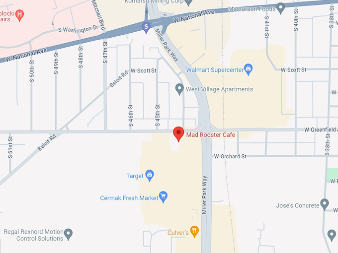 mad rooster cafe 10 map