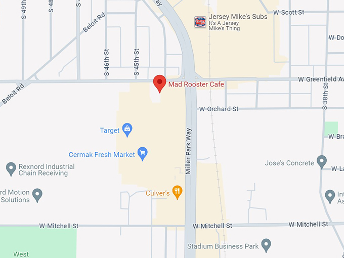 mad rooster cafe 10 map