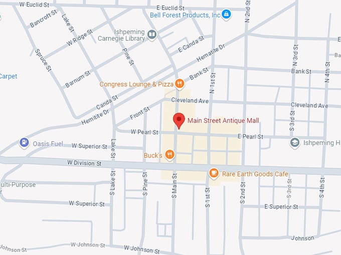 main street antique mall 10 map