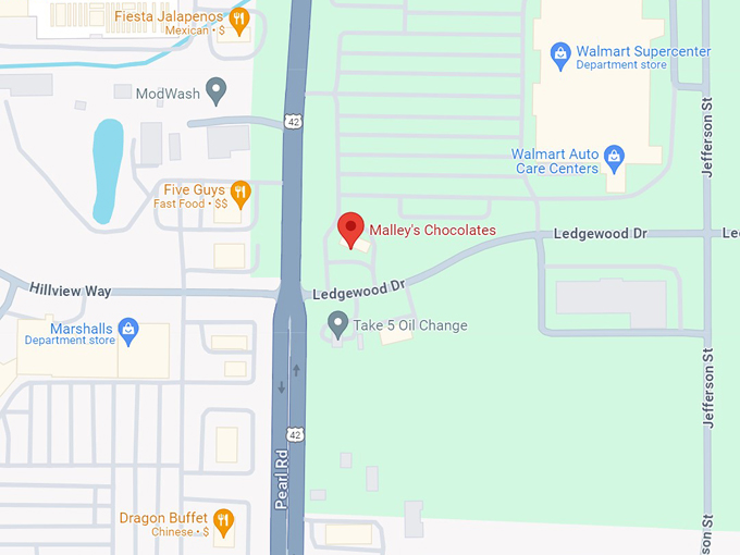 malley's chocolates 10 map