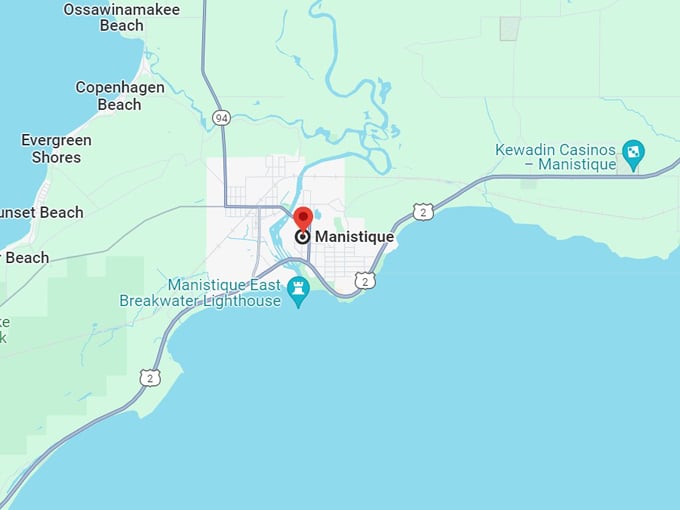 manistique, michigan 10 map