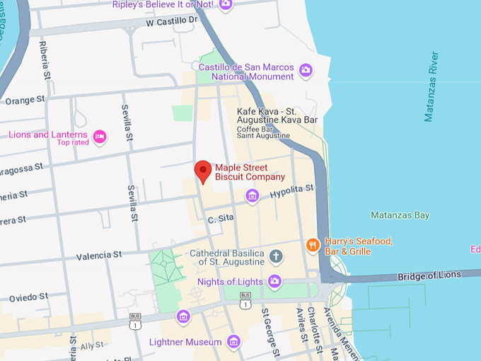 maple street biscuit company 10 map