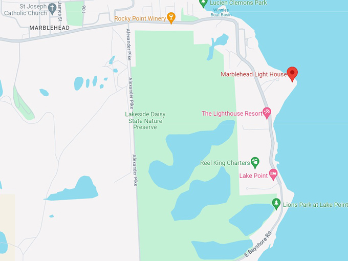 Marblehead Lighthouse 10 map