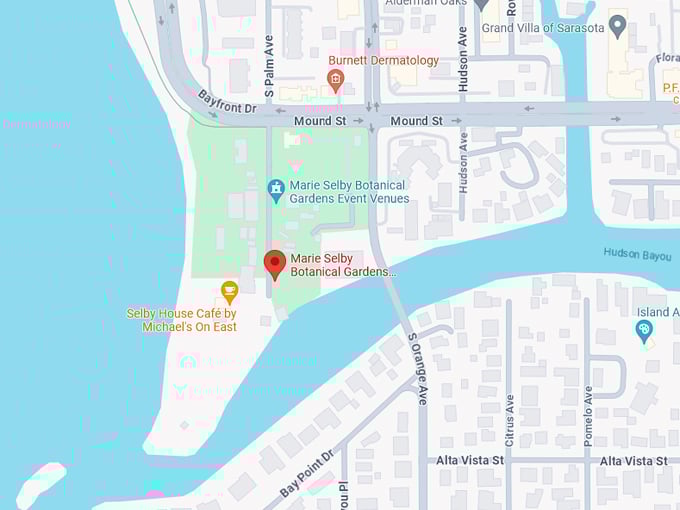 Marie Selby Botanical Gardens 10 Map