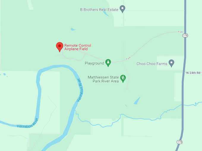Remote Control Airplane Field at Matthiessen State Park  Map