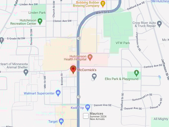 McCormick's Family Restaurant 10 Map
