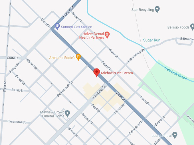 Michael's Ice Cream 10 map