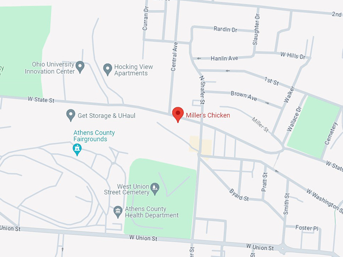 Miller's Chicken 10 map