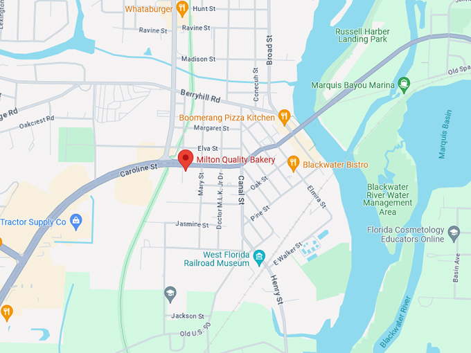 Milton Quality Bakery 10 Map