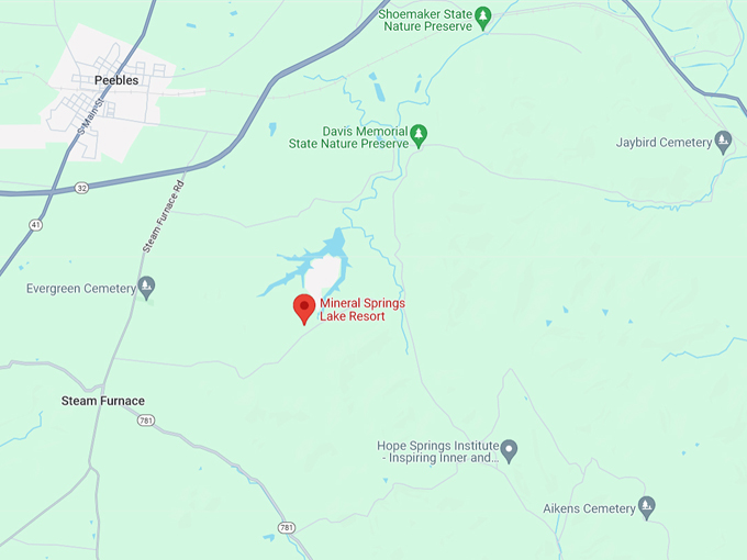 Mineral Springs Lake Resort 10 Map