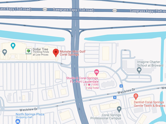 monster mini golf coral springs 10 map