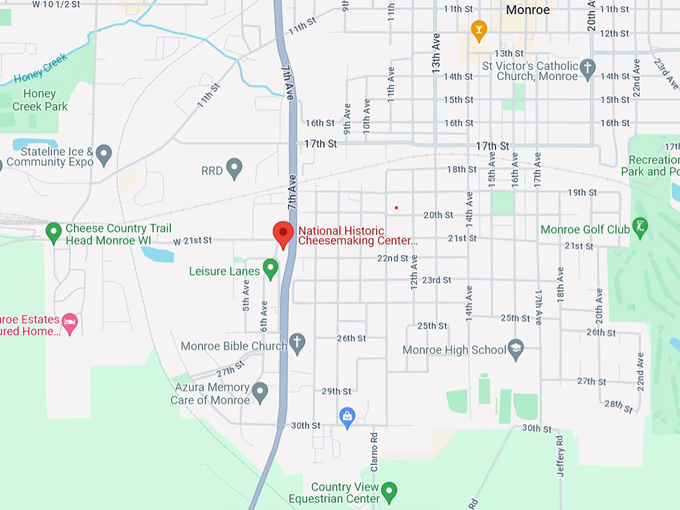 National Historic Cheesemaking Center 10 Map