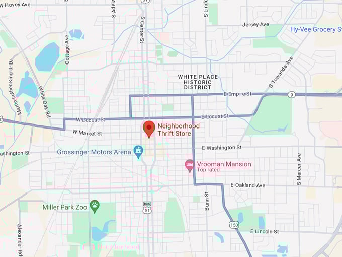 neighborhood thrift store 10 map