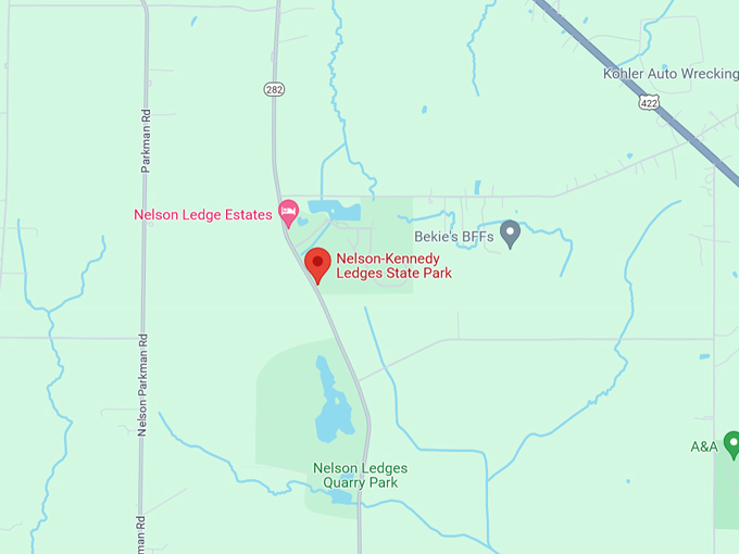 nelson kennedy ledges state park 10 map