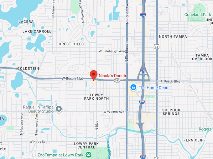 nicola&rsquo;s donuts 10 map