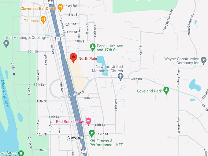 north pole restaurant 10 map