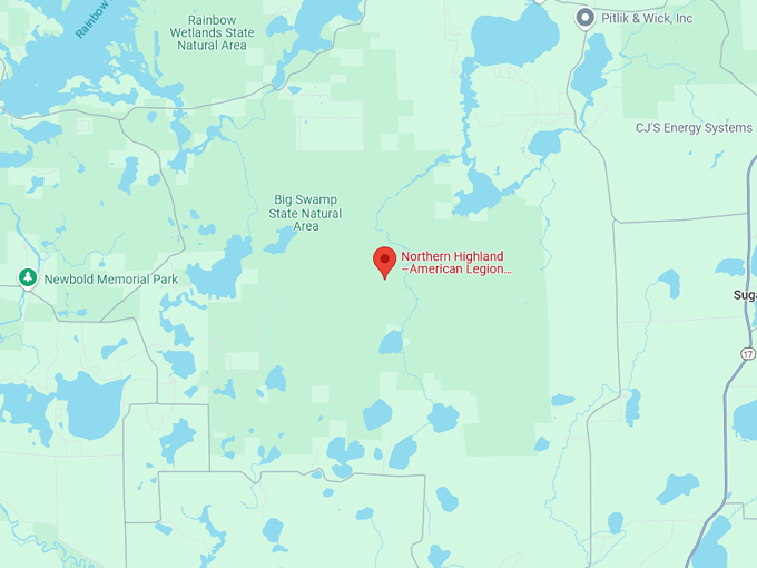 northern highland american legion state forest 10 map