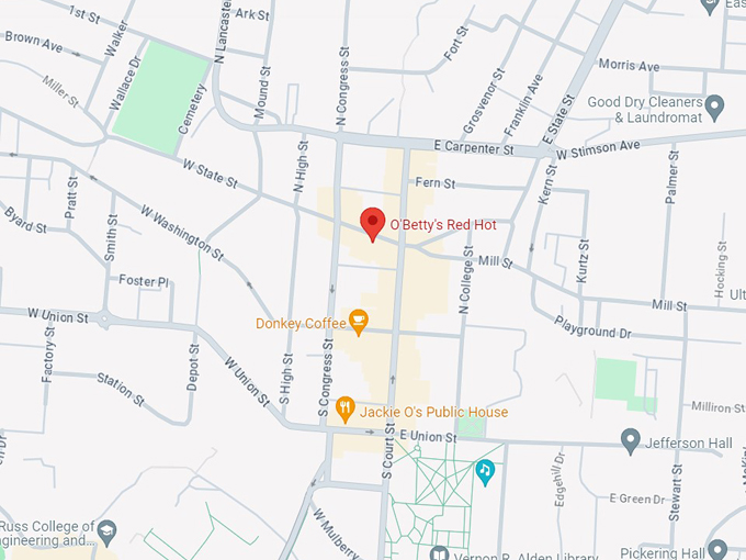 o'betty's red hot! 10 map