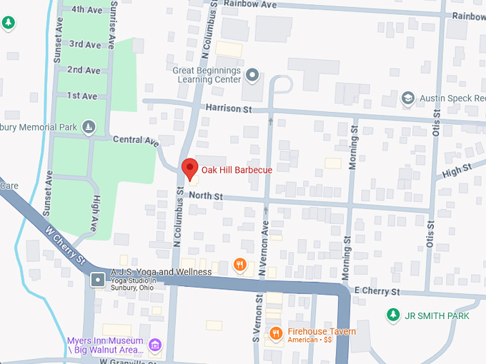 oak hill barbecue 10 map