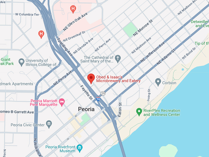 obed & isaac's microbrewery and eatery 10 map