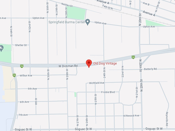 old dog vintage 10 map