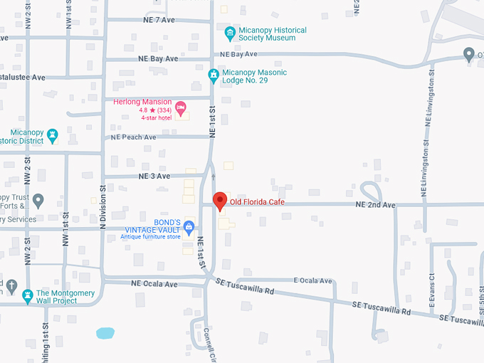old florida cafe 10 map