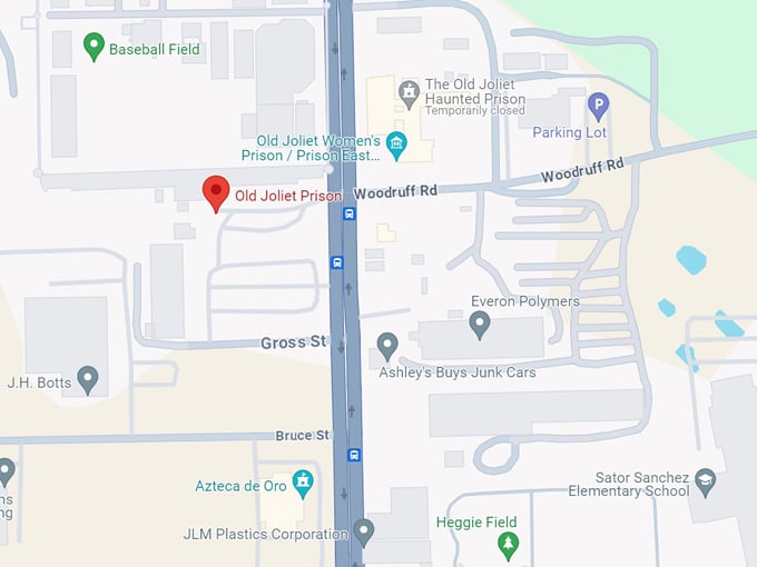 old joliet prison 10 map