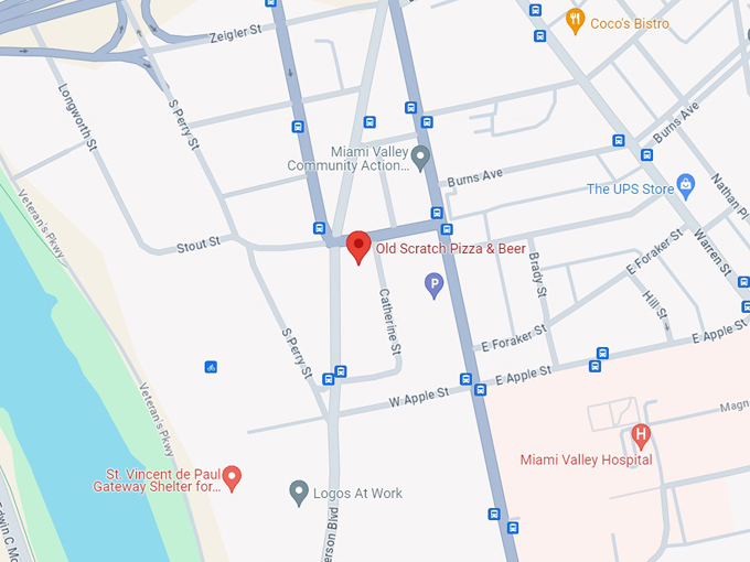 Old Scratch Pizza & Beer 10 map