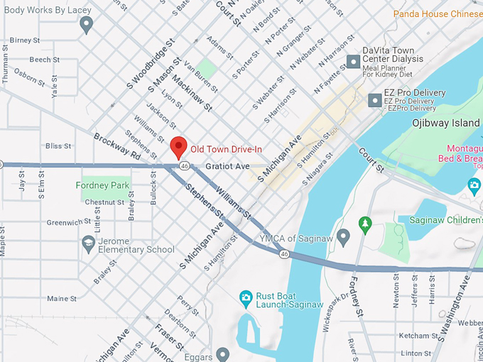 Old Town Drive-In 10 map