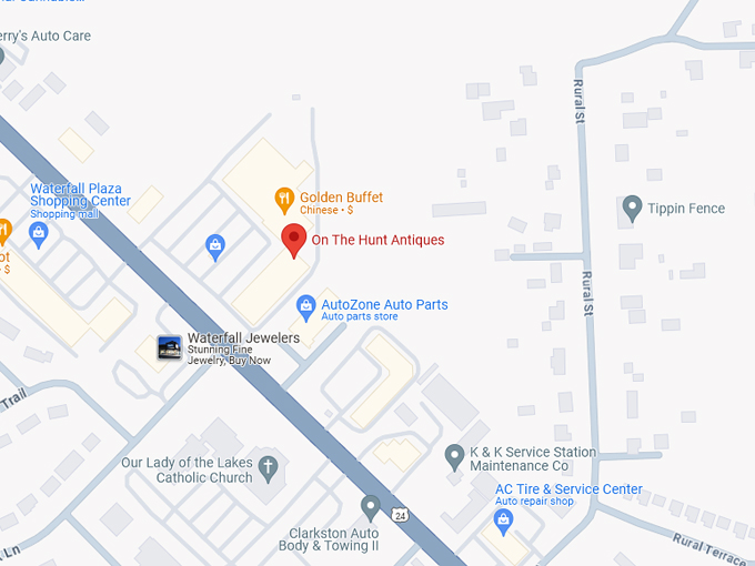 On The Hunt Antiques 10 Map