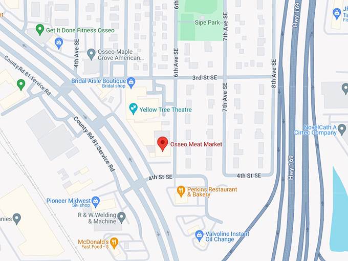 Osseo Meat Market 10 Map