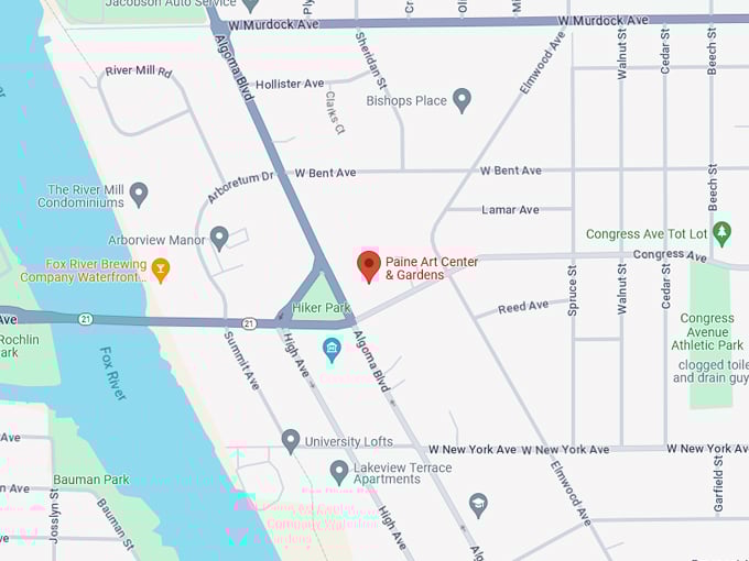 Paine Art Center & Gardens 10 Map