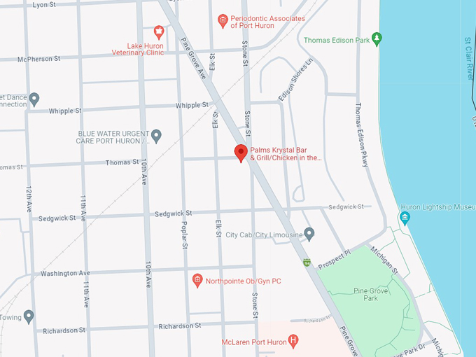 Palms Krystal Bar & Grill 10 map