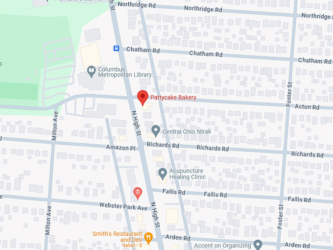 Pattycake Bakery 10 Map