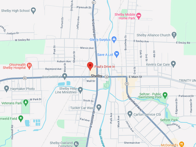 Paul&rsquo;s Drive-In 10 map