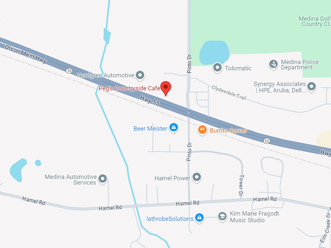 peg's countryside cafe 10 map