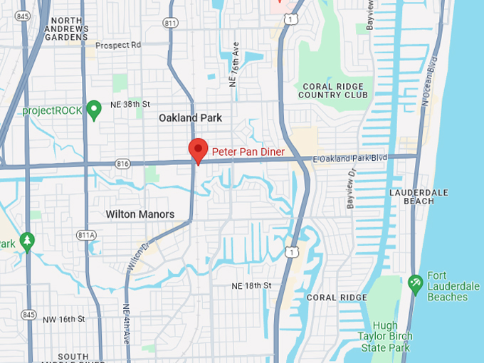 Peter Pan Diner 10 Map
