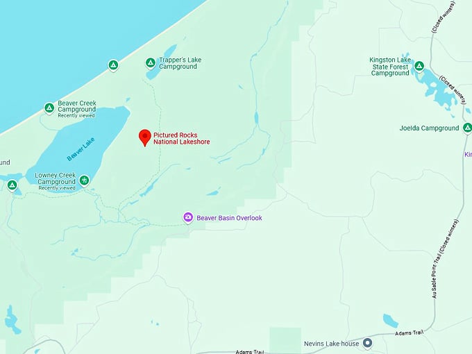 pictured rocks national lakeshore 10 map