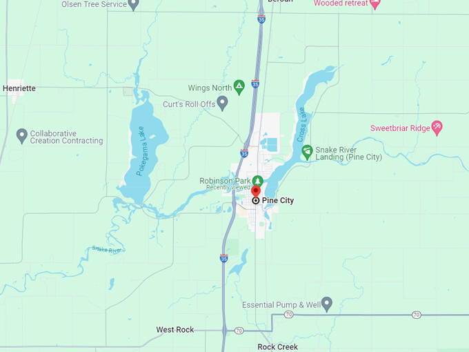 pine city, mn 10 map
