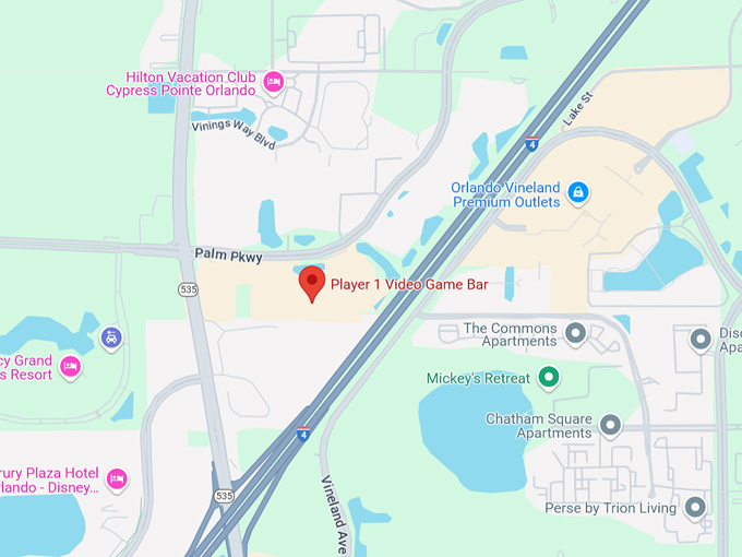 player 1 video game bar 10 map