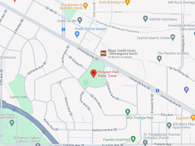 prospect park water tower 10 map