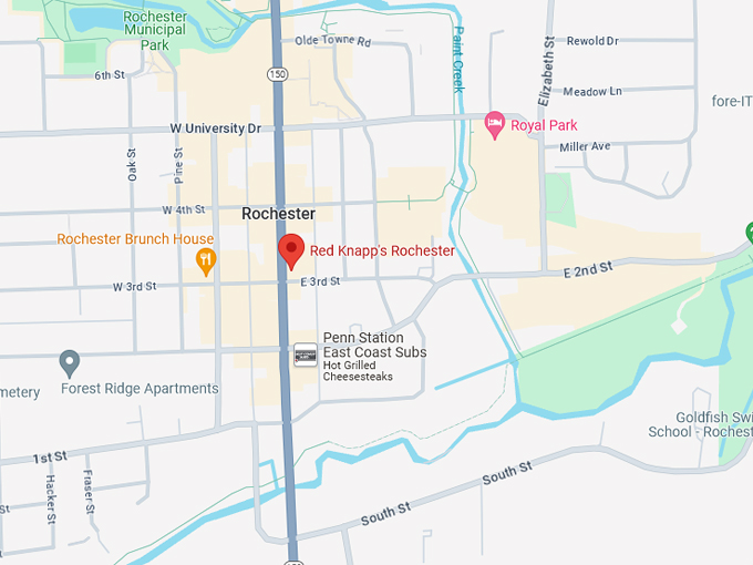 Red Knapp's Dairy Bar 10 Map