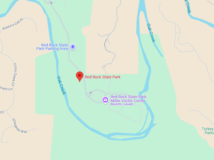 red rock state park 10 map