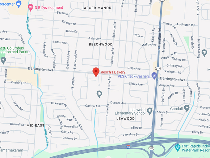 Resch's Bakery 10 Map